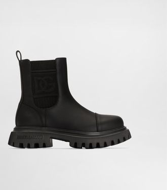 Dolce & Gabbana Stiefeletten Aus Kalbsleder - Mann Schuhe (27-40) Schwarz 32