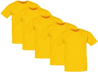Fruit Of The Loom Valueweight T Shirt 5er-Pack Herren, Sunflower, XXL