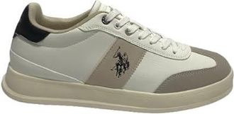 U.S.Polo Association u.s. polo Campy004 Baskets en cuir blanc/beige clair U26UP01, Blanc beige clair, 42 1/3 EU