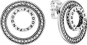 Pandora Zeitlose Ohrstecker - - Accessories - Damen - Grau - ONE SIZE