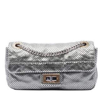 Chanel Pre-owned Perforated Leather Shoulder Bag - - Pre-owned - Damen - Grau - ONE SIZE