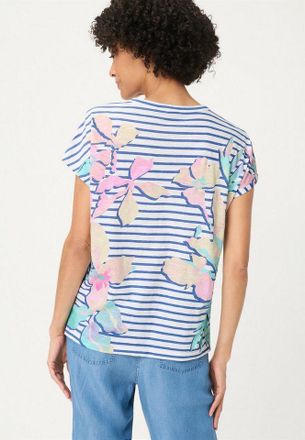 Olsen T-Shirt Shirt mit dekorativem Streifendruck