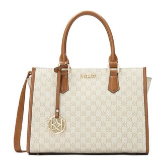 Kazar Handtasche mit zwei Handgriffen verziert mit Monogrammen - - Bags - Damen - Wei&szlig; - ONE SIZE