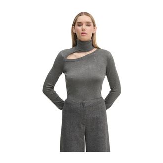 Gaud&igrave; Femme, Pulls, Gris, Taille: 42 FR Pull &agrave; col roul&eacute;