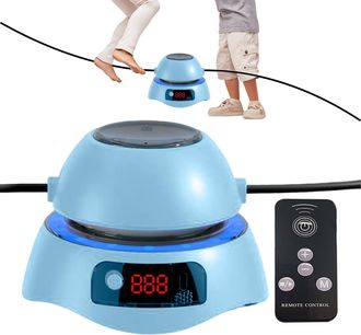 Generico Seilspringmaschine, 1 bis 10 Geschwindigkeitsstufen, kabellos und mit Musik, elektrisches Seilspringger&auml;t mit Fernbedienung, f&uuml;r M&auml;nner, Frauen, Erwac