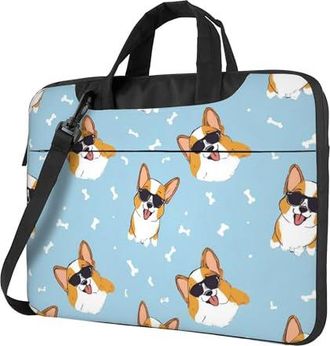 Generic Adorable sac Corgi pour ordinateur portable de 15,6, housse de protection antichoc pour ordinateur portable de 15,6, housse de protection pour ordinat