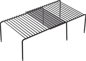 BESPORTBLE Stapelbares Ausziehbares K&uuml;chenregal aus Metall Schwarzes K&uuml;chenschrankregal f&uuml;r Gew&uuml;rze und Flaschen Erweiterbares Organizer Standregal f&uuml;r K&uuml;chenthe