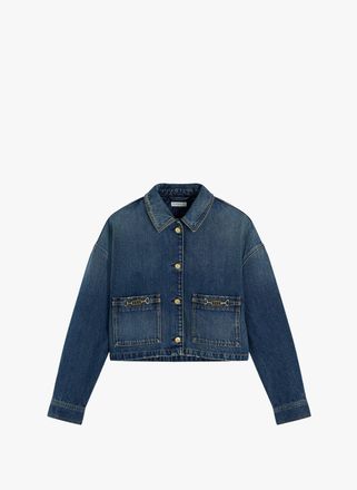 Tommy Hilfiger Veste courte &agrave; d&eacute;tail m&eacute;tallique sur poche en coton