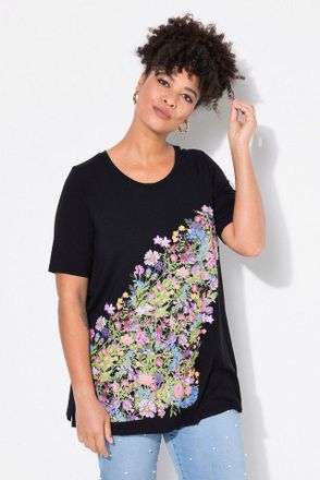 Miamoda T-Shirt T-Shirt A-Linie Blumen-Motiv