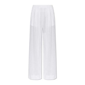 Forte_Forte Femme, Pantalons, Blanc, Taille: 38 FR Pantalon &agrave; jambes larges