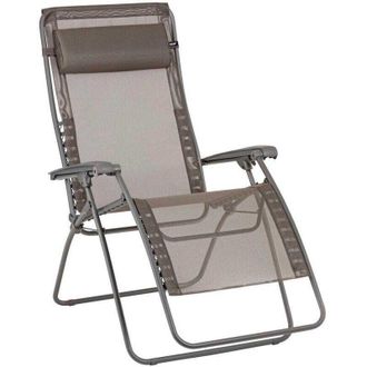 Lafuma Mobilier Fauteuil Relax Transat Jardin - Chaise Longue Z&eacute;ro Gravit&eacute; - Xl - Rsxa Clip Xl - Batyline Iso - Marron Graphite - Lafuma Mobilier
