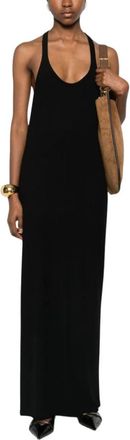 Tom Ford Femme, Robes, Noir, Taille: 34 FR Robe D&eacute;bardeur avec Logo Brod&eacute; Tonal