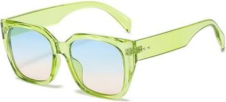 Generic Lunettes De Soleil Carr&eacute;es For Hommes Et Femmes, Monture Large, For Les Sports Plein Air(Green)