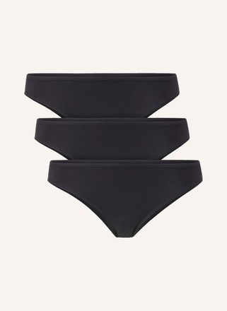 Hessnatur Hessnatur Slip Regular Cut 3er Pack schwarz