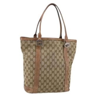 Gucci Pre-owned Canvas Tote Bag - - Pre-owned - Damen - Beige - ONE SIZE