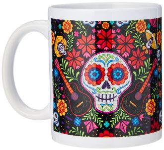 Disney Coco Embroidered Skull Kaffeetassen, Keramik, Mehrfarbig, 7.9 x 11 x 9.3 cm