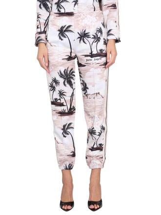 Palm Angels Island Print Trousers - Beige
