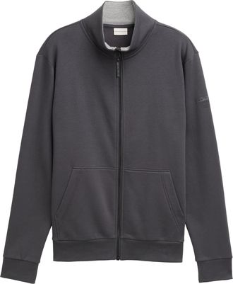 Tom Tailor Herren 1049352 Sweatjacke mit Stehkragen, 10899-Tarmac Grey, XXL