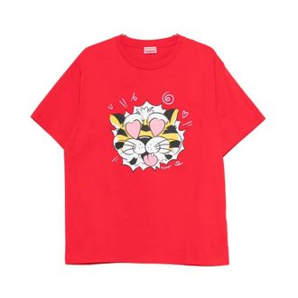 Kenzo Homme, Tops, Rouge, Taille: XL T-shirt Oversize Wild Tiger