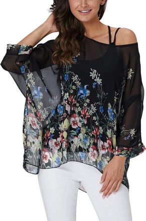 Minetom Damen Sommer Chiffon Bluse Strand Beil&auml;ufige T Shirt Lose Hemd Oversize Oberteile Tuniken Tops Strandponcho Bikini Cover Up Stil 17 Einheitsgr&ouml;&szlig;e