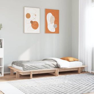 vidaXL Massivholzbett ohne Matratze 75x190 cm Kiefernholz Vidaxl