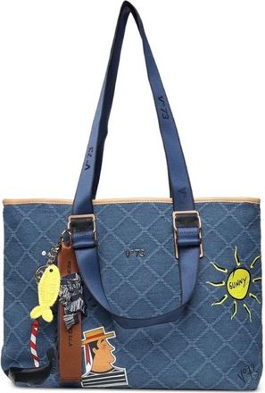 V&deg; 73 Femme, Sacs, Bleu, Taille: ONE Size Shopping Tita Tote