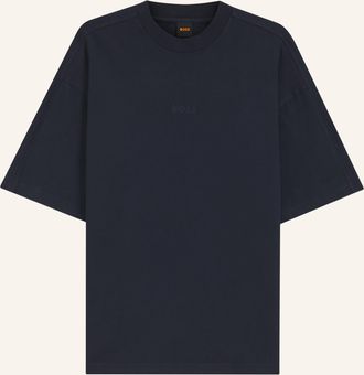 HUGO BOSS T-Shirt Te_Tile Relaxed Fit blau