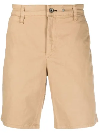 Rag & Bone short en coton &agrave; coupe droite - Marron