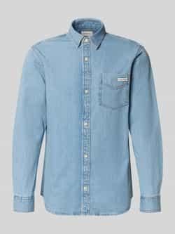 Calvin Klein Jeans Regular Fit Jeanshemd mit Label-Detail