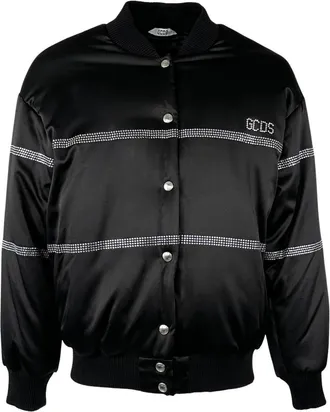 GCDS Gcds, Femme, Vestes, Noir, Taille: 40 FR Bomber Jacket