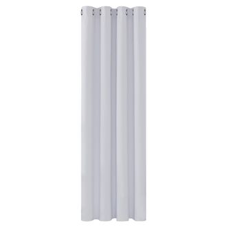 Deconovo Raumteiler Vorhang Blickdicht Ösen Gardinen Wohnzimmer Ösenvorhang Dicke Thermogardine Kälteschutz Warm Hitzeschutz, 160x132 cm(HöhexBreite), Silber G