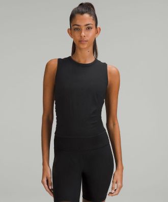 lululemon All It Takes Geripptes Tanktop aus Nulu f&uuml;r Frauen - Gr&ouml;&szlig;e 10 in Black