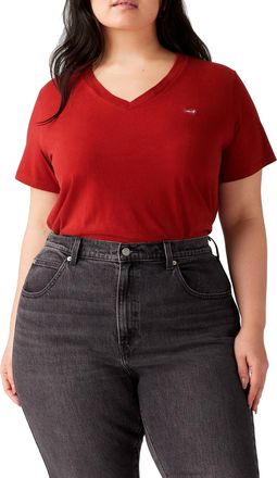 Levi's Pl Perfect Vneck Tee Sun-Dried Tomato