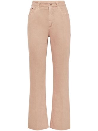 Brunello Cucinelli jean droit &agrave; effet d&eacute;lav&eacute; - Tons neutres