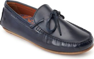 Base London Brooks Leder Herren Marineblaue Standard Slipper