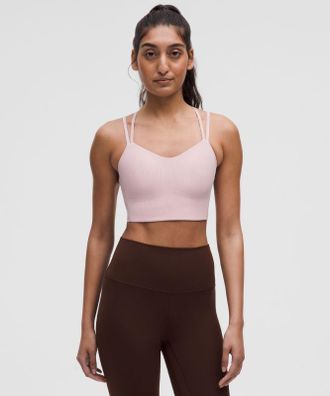 lululemon Soutien-gorge Like a Cloud long Maintien l&eacute;ger, bonnets B et C pour Femmes - Rose - Taille 12