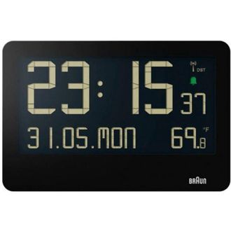 Braun Bc 14 schwarz Funk Wanduhr digital - Braun