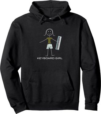 Whyitsme Design Lustiger Keyboard-Player f&uuml;r Damen Pullover Hoodie