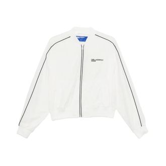 Karl Lagerfeld Bomber Jacket - Femme - Sweatshirts et sweats &agrave; capuche - Blanc - Taille: 36 FR