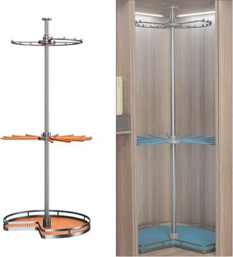 Generic Robuster Kleiderst&auml;nder Aus Metall for Aufh&auml;ngen, Freistehender, Um 360&deg; Drehbarer Kleiderst&auml;nder, Eckgarderobenzubeh&ouml;r, H&ouml;henverstellbar, 66 Pfund Tr