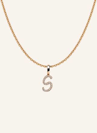 Cada Cada Kette Tiny Diamond Letter S rosegold