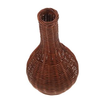 DOITOOL Bambusvase Handgefertigt Geflochtene Dekovase für Getrocknete Blumen Kleine Natürliche Blumenvase für Wohnzimmer Multifunktionale Tischdeko Kreative A