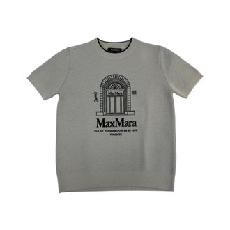 Max Mara Euforia Jacquard Strick T-Shirt - - Knitwear - Damen - Grau - XL
