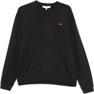 Maison Kitsun&eacute; Pull Comfort Profile Fox Rouge - Homme - Pulls - Noir - Taille: 2XL