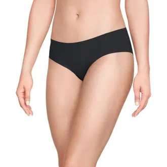 Under Armour Damen Pure Stretch H&uuml;ftslip im 3erPack Unterhose, Schwarz, LG