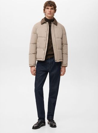 Mango Anorak court matelassé déperlant sable - Homme - XXL - MANGO MAN