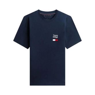 Tommy Hilfiger Homme, Tops, Bleu, Taille: S Brand Love Text Stack Tee