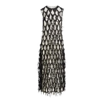 Maison Margiela Femme, Robes, Noir, Taille: 36 FR Robe Midi en Soie