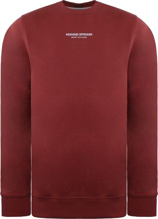 Weekend Offender Logo Herren Dunkelroter Pullover