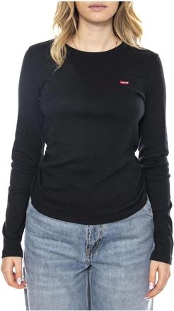 Levi's Femme, Tops, Noir, Taille: 36 FR Long Sleeve Top